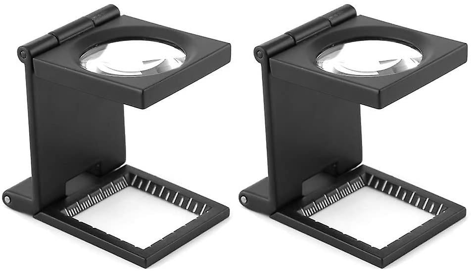 Mini lupa plegable de 10x 28 mm, lupa de aleación de zinc, lupas de ...