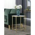 Convenience Concepts Gold Coast Deluxe Round End Table-Finish:Mirrored ...