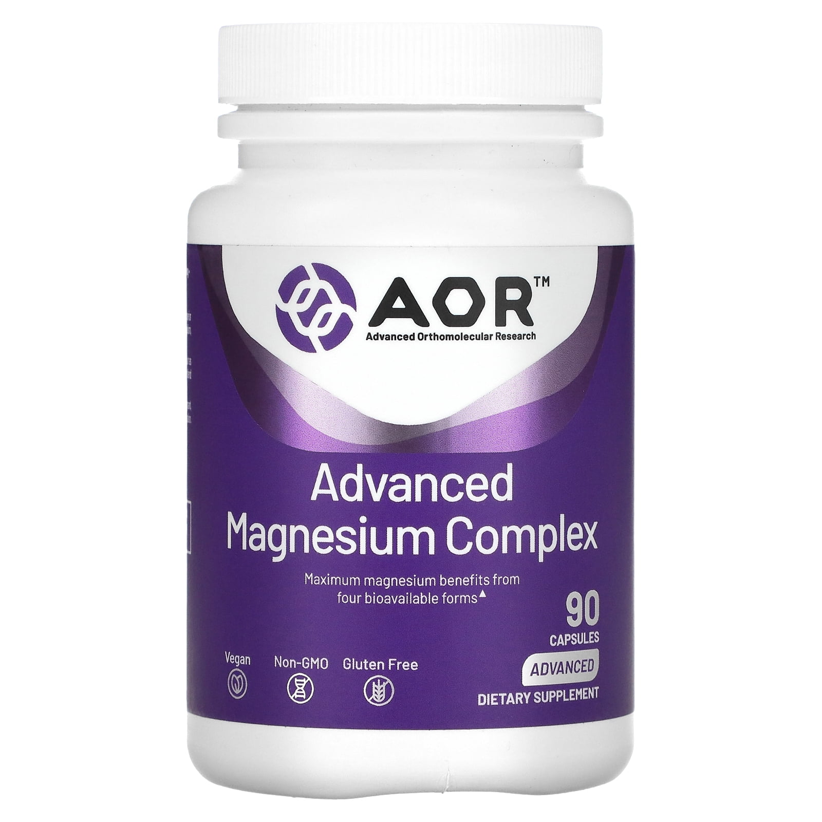 Advanced Magnesium Complex, 90 Capsules, Advanced Orthomolecular ...