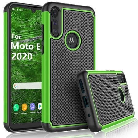 Motorola Moto E 2020 Case,Tinysaturn Moto E7 Case, [Green] Shock ...