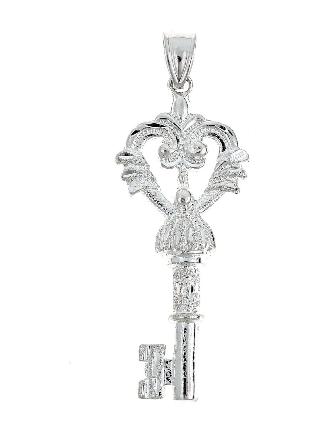 925 Sterling Silver Antique Key Pendant - MADE IN USA (4 grams ...
