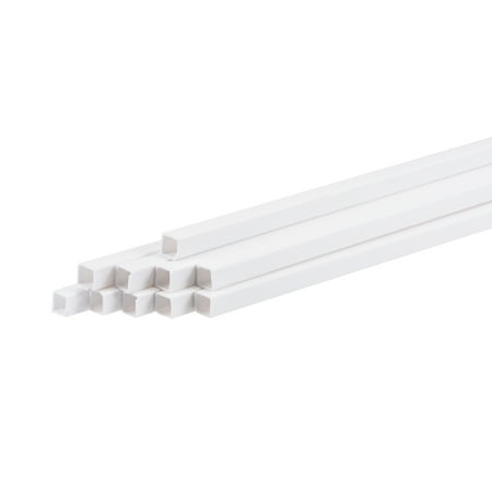 Uxcell 6mmx6mmx250mm White Plastic Model Rod ABS Square Bar for Model ...