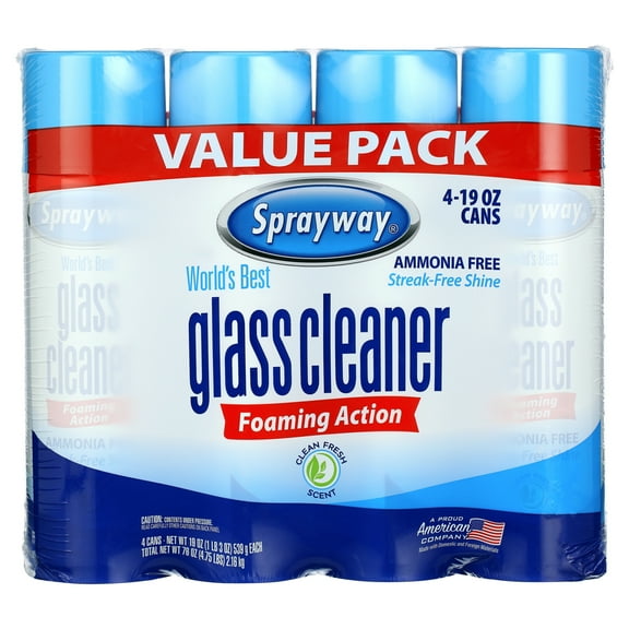 Sprayway Glass Cleaner, 23 oz, Foaming Action, Quick Drying, Effective ...