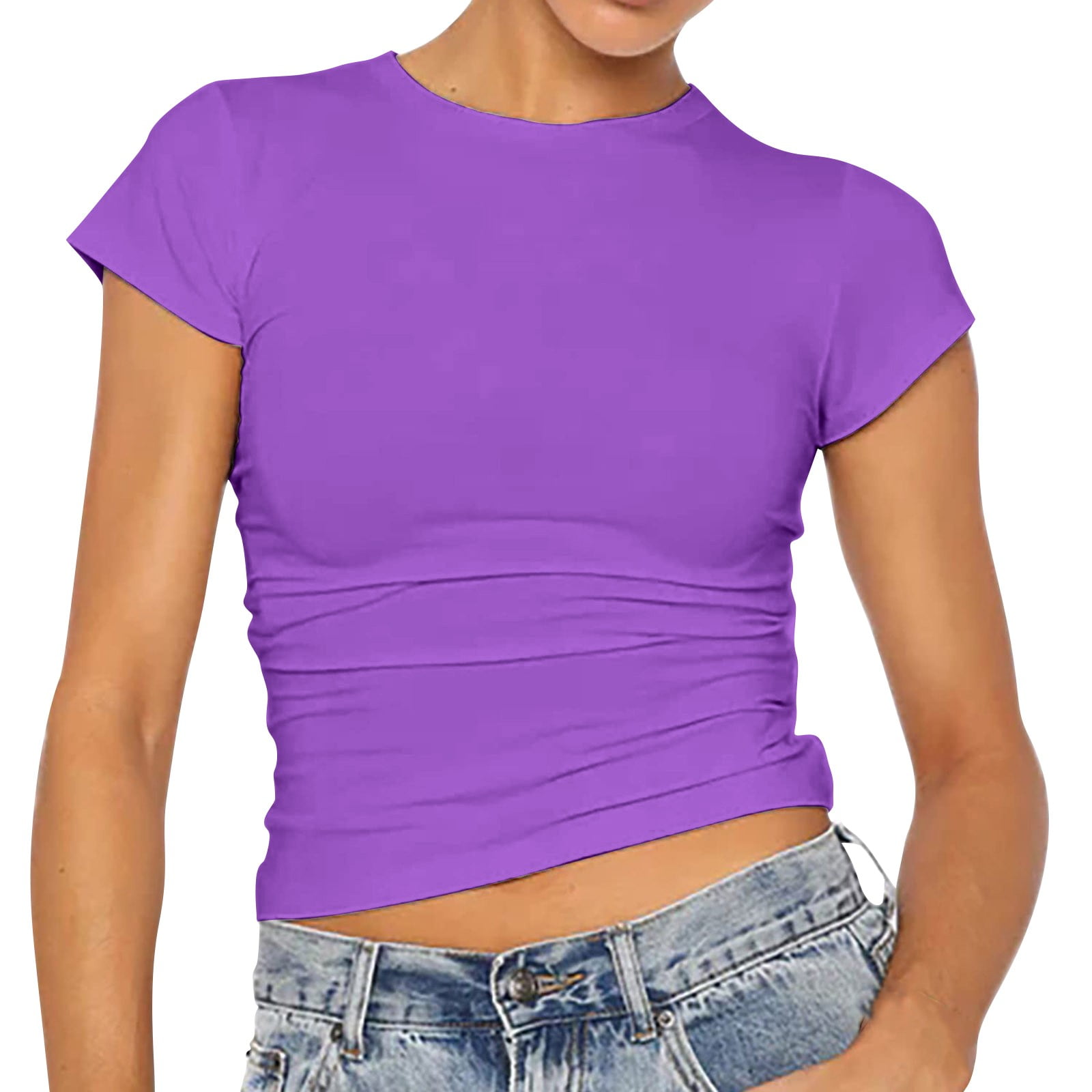 Click here for Mifelio Spring Tops For Women 2025 Womens Short Sl... prices