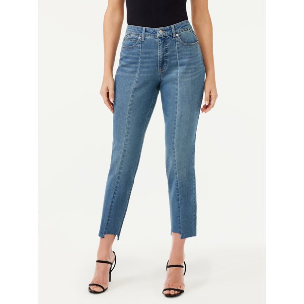 Sofia Jeans Women's Adora Curvy Girlfriend High Rise Front Seam Jeans ...