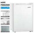 KUPPET Upright Freezer, Compact Reversible Single Door Table Top Mini ...