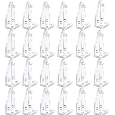 LUO 40pcs Blind Hold Down Brackets Clear Plastic Blinds Hooks Bottom ...