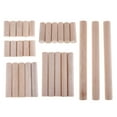 Gazechimp 6Pcs Wooden Dowel Rods, Unfinished Natural Wood Sticks Craft ...