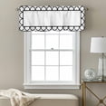 Art Frame Window Valance for Kitchen, Geometric Black Morocco Printed ...