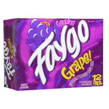 Faygo Diet Grape-Flavored Soda, 12 fl oz Cans, 8‑Pack (Zero Calories ...