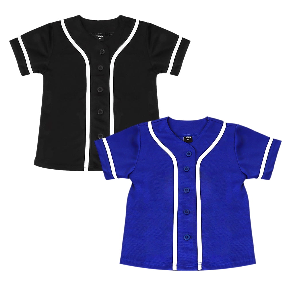 Click here for Toptie 2 Pack Kids Baseball Jersey Boys Button Dow... prices