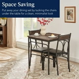 VECELO 3-Piece Dining Table Set for Small Spaces, Dinette Room ...
