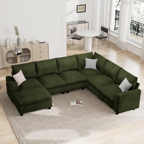 Click here for No 120.1 L Shaped Modular Sectional Sofa  7 Seater... prices