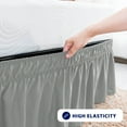 Subrtex Bed Skirt Wrap Around Dust Ruffle Elastic 16 Inch Bed Cover