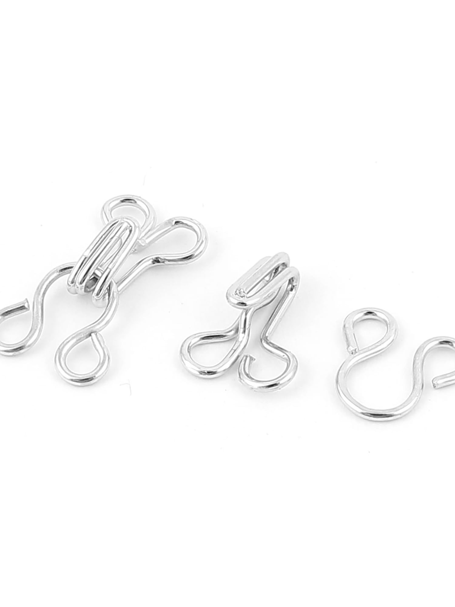 24 Sets Metal Sewing On Garment Button Hook Eyes Collar Clothing Clasp ...