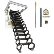 11 Steps 3m Electirc Attic Ladder Aluminum Folding With Remote Loft 31. ...