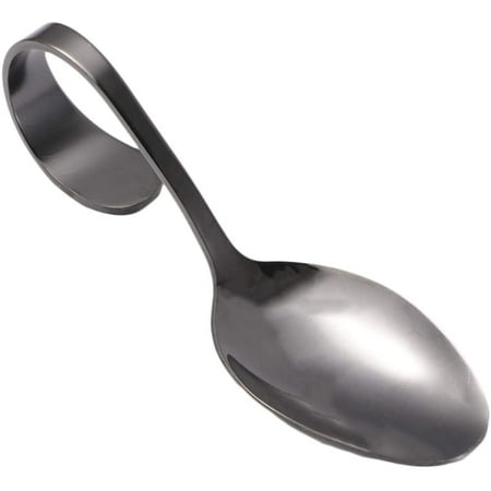 Curved Handle Spoon Cutlery Utensil Stainless Steel Eating Silverware ...