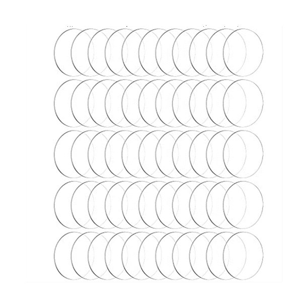 ckepdyeh 60 Pieces Transparent Acrylic Circle Discs Thick Round Acrylic ...