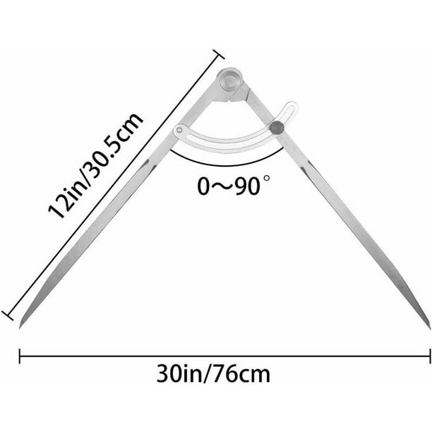 Compas à Pointes Sèches Professionnel en Acier Carbone Compas 300mm ...