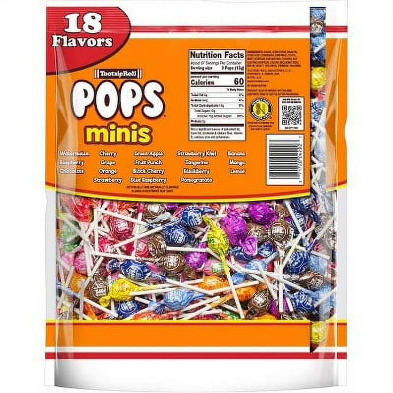 Tootsie Pops Minis Lollipops 18 Flavors Bulk Display Tub, 49% OFF