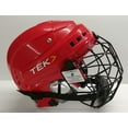 PowerTek v3.0 TEK Ice Hockey Player Helmet with Cage, Adjustable - Red ...