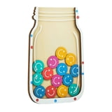 Pen+Gear Smiley Face Token Reward Jar with Magnet, 25 Wooden Colorful ...