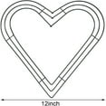 2Pcs Heart Wire Wreath Frame: 12 Inch Metal Floral Hoops & DIY Wreath ...