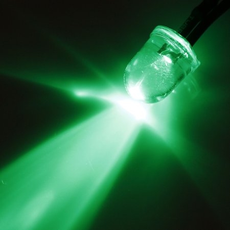 Prewired LED Light DC 12V 20mA 8mm Pre Wired 12 Volt LEDs Emerald Green ...