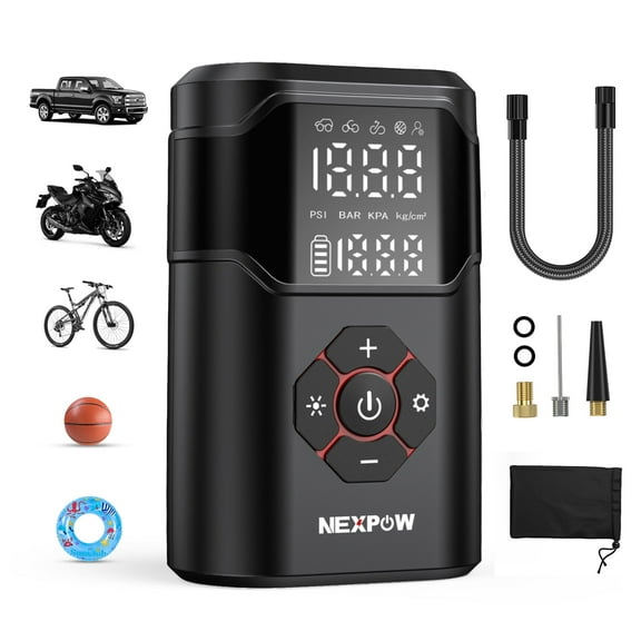 Bullseye Pro Tire Inflator 150 PSI Electric Air Compressor Portable Air ...