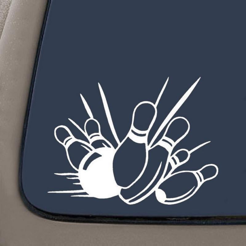 Bowling Strike Decal | 5.75-Inches | White Vinyl Decal | Car Truck Van ...