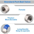 1 count Type Stainless 1 1/2 Inch Ball Valve NPT Standard Port with ...