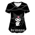 Hello Kitty Kuromi Sanrio Woman Clothing 3d Print T Shirt Pocket Cartoon Nurse Uniform New Top V