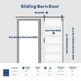 36”×84” Sliding Barn Door,6.6FT Brushed Nickel Sliding Door Hardware ...