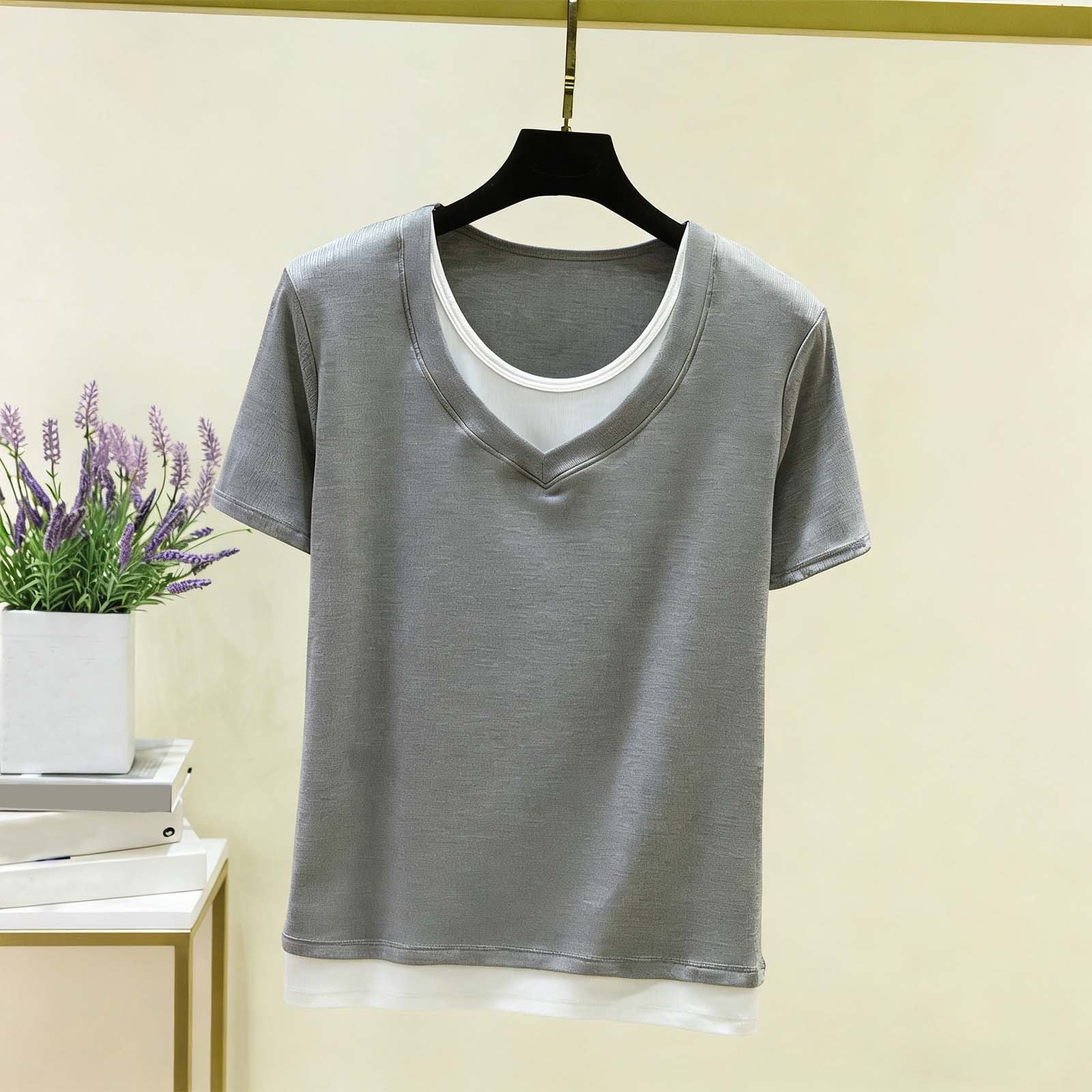 Click here for Hongqid T Shirts For Women - Short Sleeve Spring S... prices