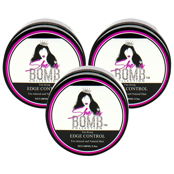 SHE IS BOMB Edge Control 3.5 Oz. "Pack of 3" - Walmart.com