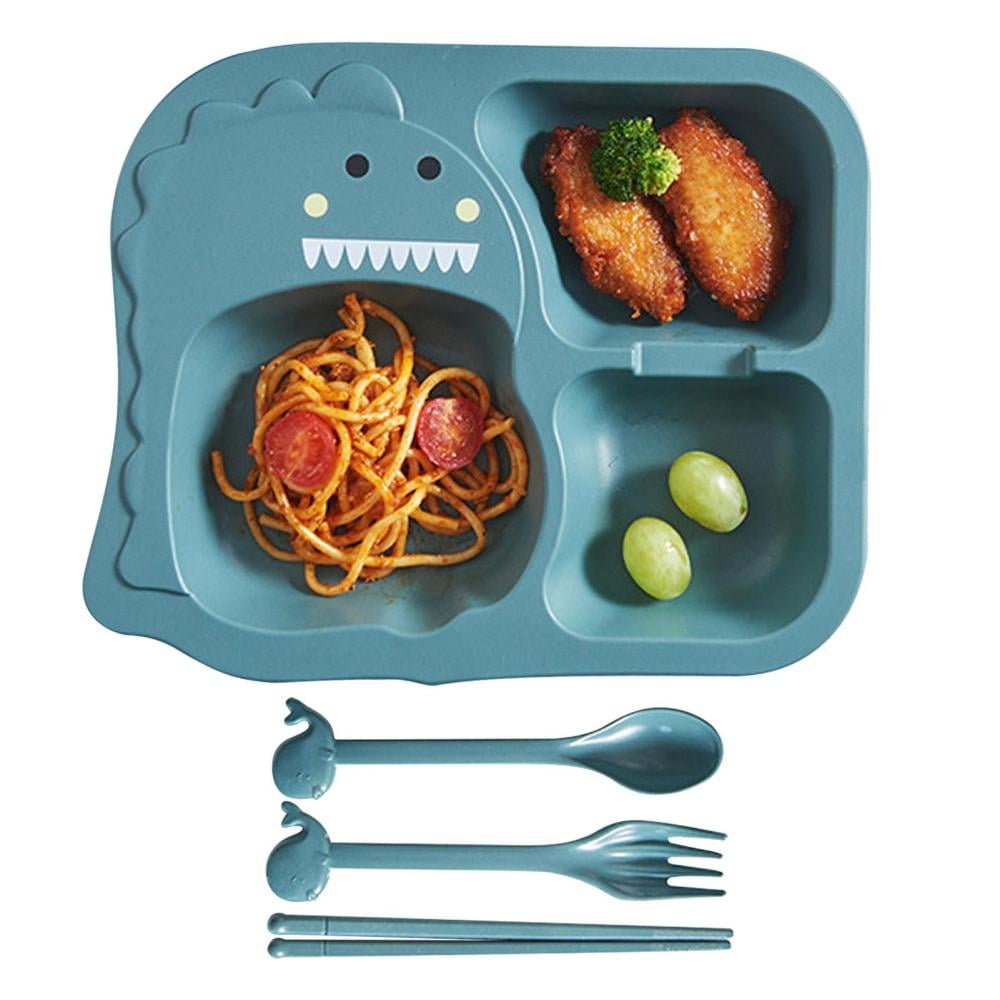 Kids Cartoon Dinner Plates|Food Divided Plate Cartoon Tableware Set ...