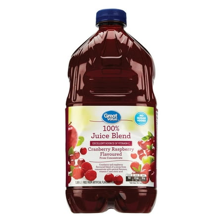 Great Value 100% Juice Blend Cranberry Raspberry | Walmart Canada