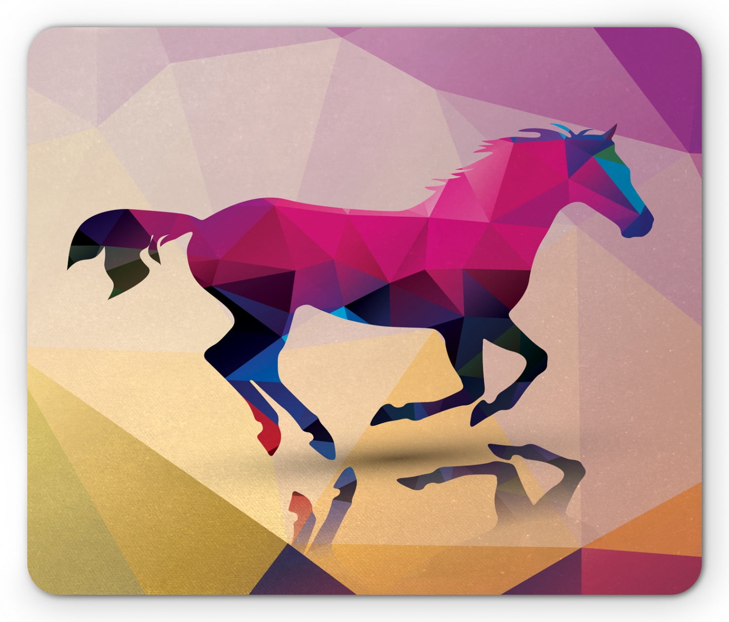 Geometric Mouse Pad, Shaded Geometric Abstract Horse Animal Pattern ...