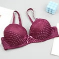 Bras for Women Large Size Seamless Push-Up Bra Women's Polka Dot Print ...