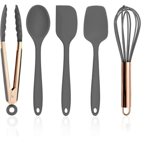 Silicone Cooking Utensils, 5 Pc Kitchen Utensil Set, Easy to Clean ...