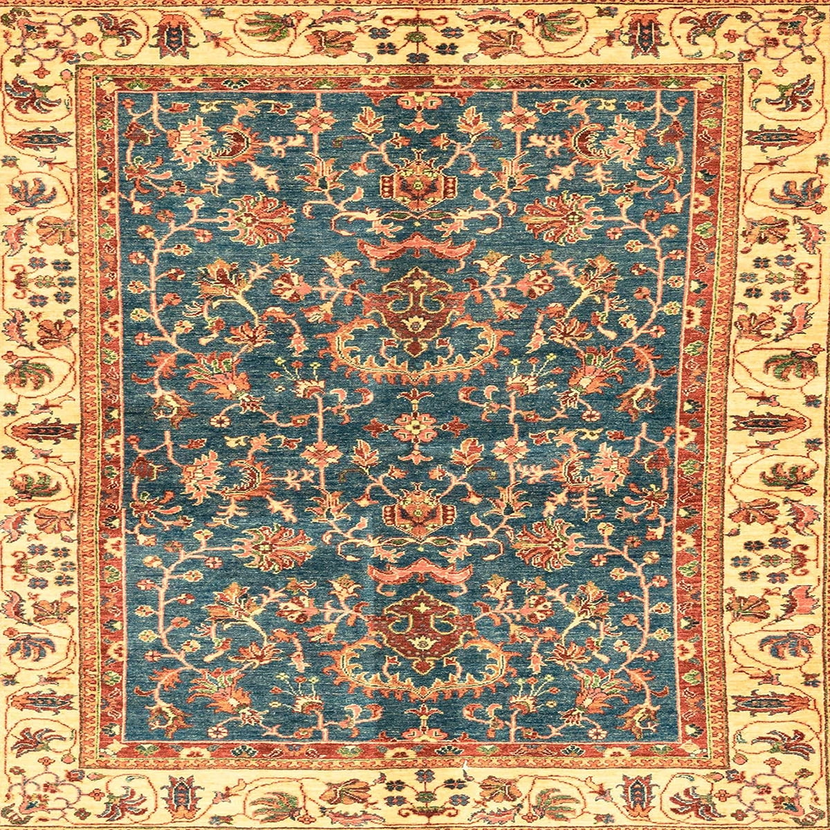 Ahgly Company Indoor Square Abstract Metallic Gold Abstract Area Rugs ...