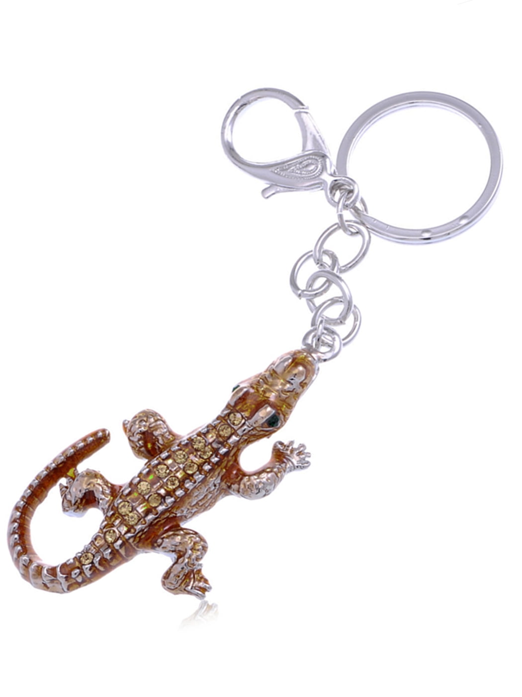 Antique Finish Bronze Tone Fashion Eye Rhinestone Crocodile Alligator ...