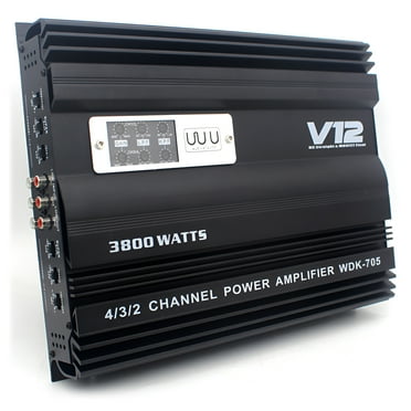 Lanzar 4-Channel High Power MOSFET Amplifier - Slim 2000 Watt Bridgeable Mono Stereo 4 Channel ...