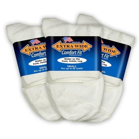 Click here for Extra-Wide Sock Comp Extra Wide Comfort Fit Athlet... prices