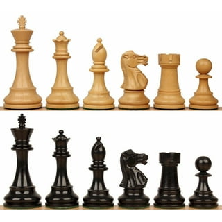 Hadrian Staunton Chess Set with Ebony & Boxwood Pieces - 4.4" King ...