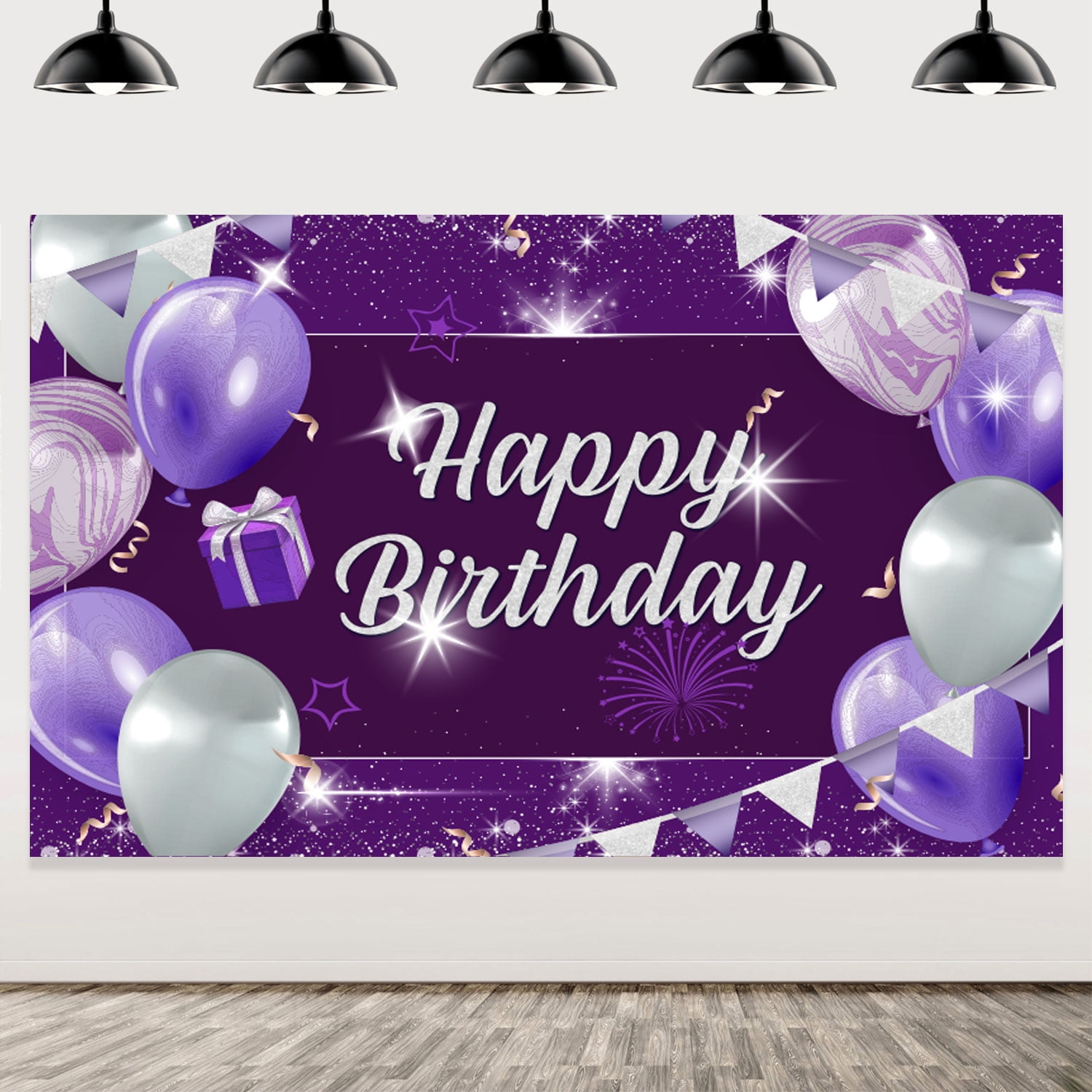 Purple Happy Birthday Background