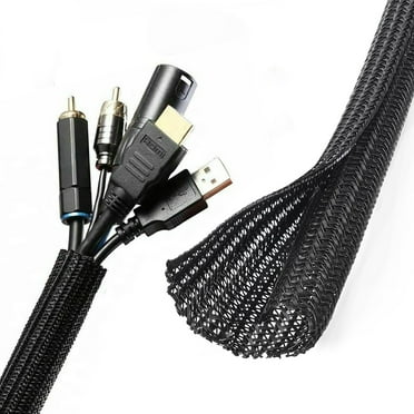 VIVO Black 44" Clamp-on Under Desk Cable Net, Mesh Cable Management ...