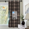 Brown and Black Checkered Pattern Blackout Curtains,Triple Weaved ...