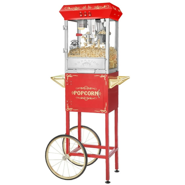 Superior Popcorn Company Carnival Popcorn Popper Machine with Cart (8 ...
