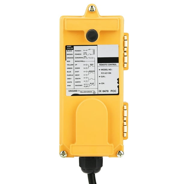 Peahefy Hoist Lift Controller,Crane Chain Hoist Push Button Switch Lifting Remote Controller 4 ...